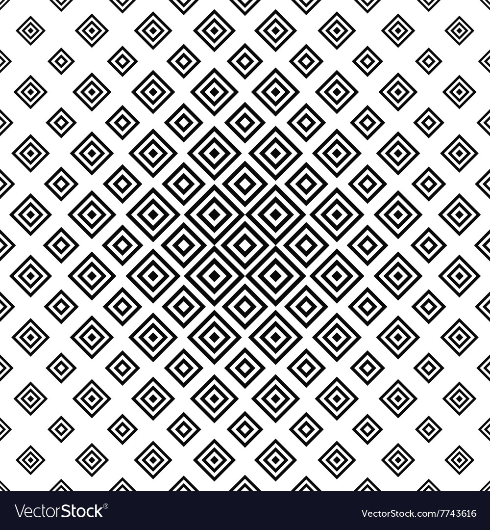 Monochrome abstract square repeat pattern Vector Image