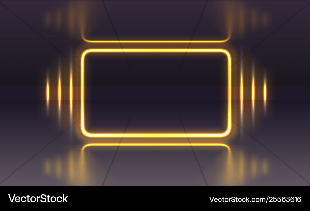 Neon scene laser show on night background Vector Image