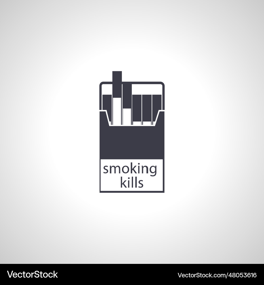 Pack of cigarettes isolated icon Royalty Free Vector Image