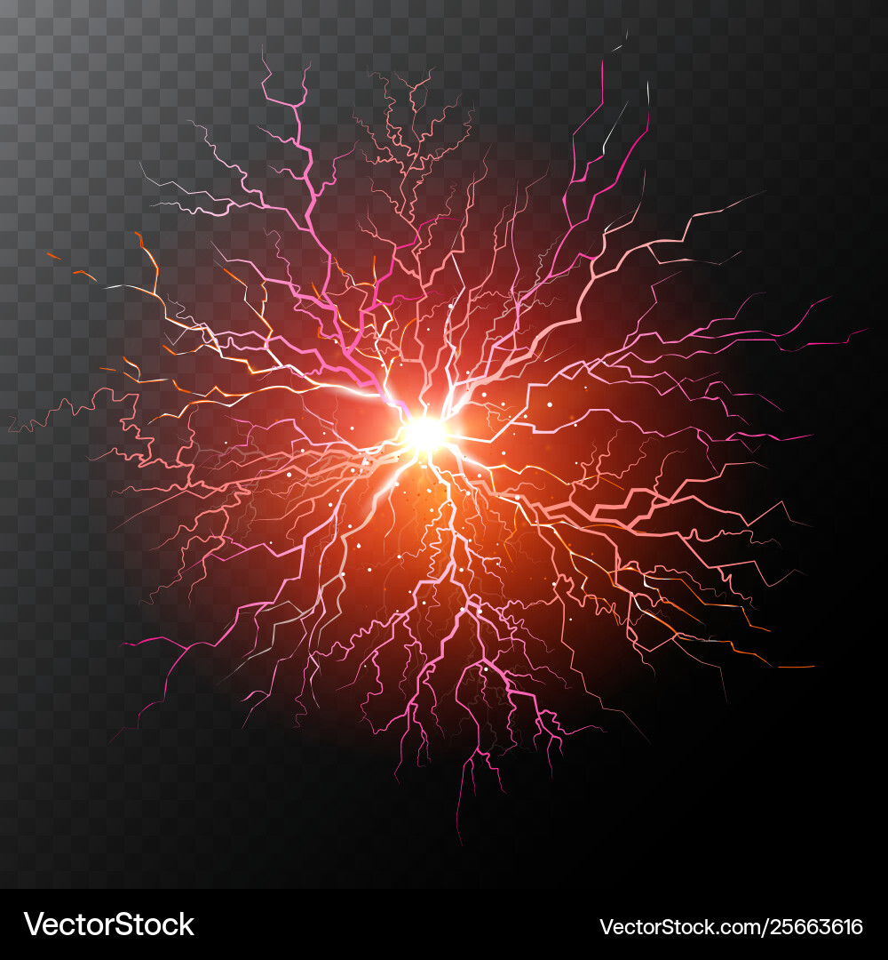 Red electric thunderbolt with cloud Royalty Free Vector