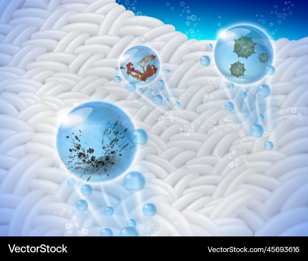Removing dirt in fabric fiber Royalty Free Vector Image