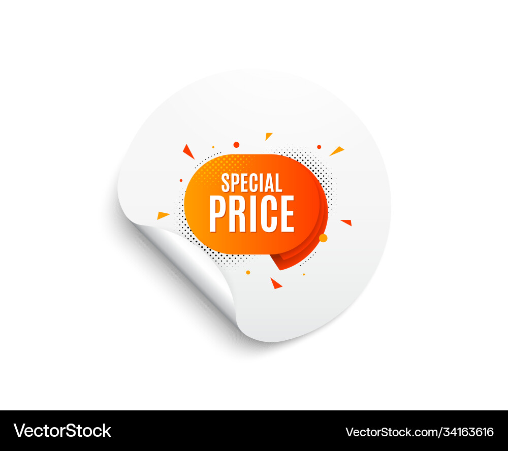 Special price sticker discount banner shape Vector Image