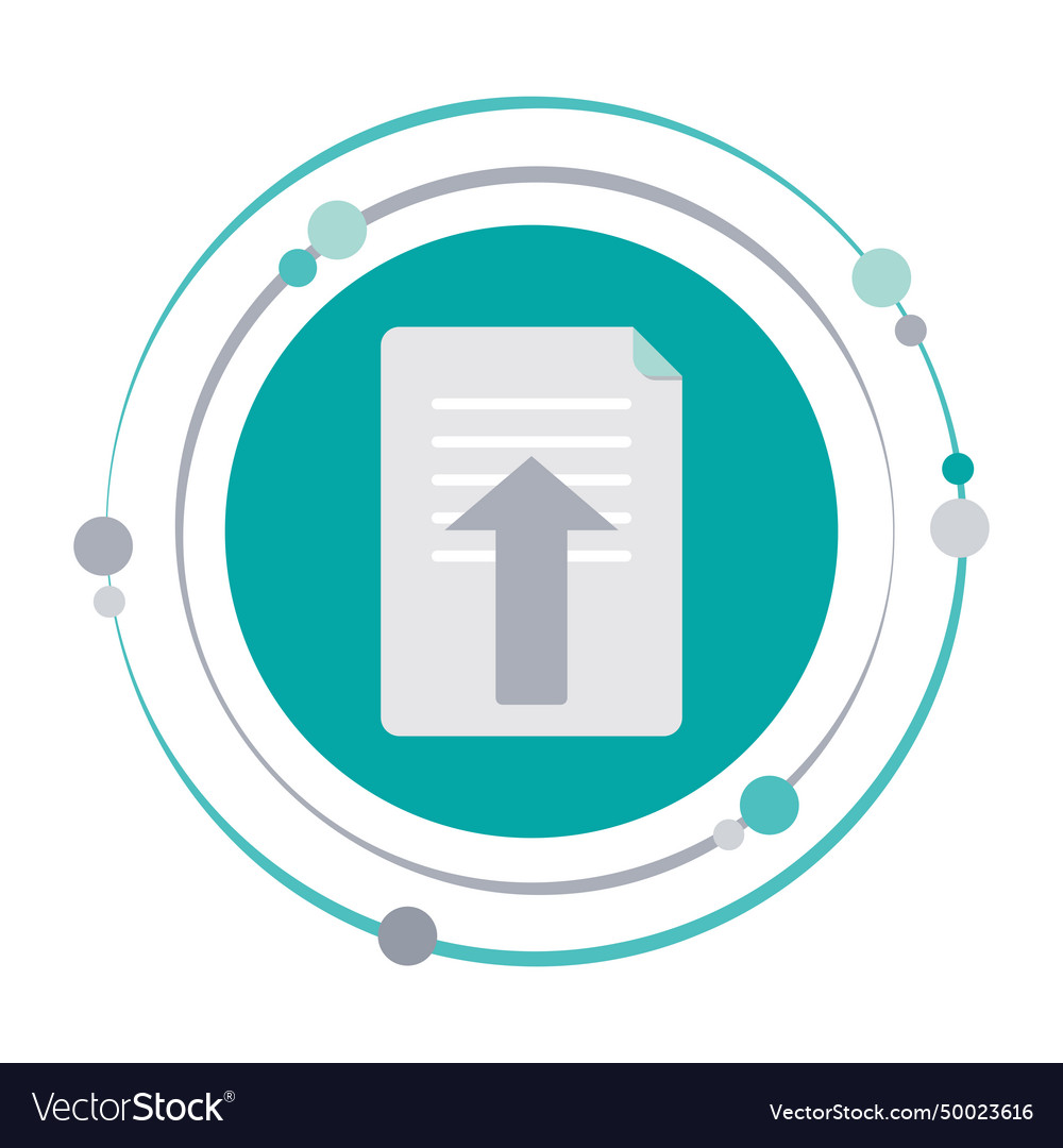 Upload document file icon Royalty Free Vector Image