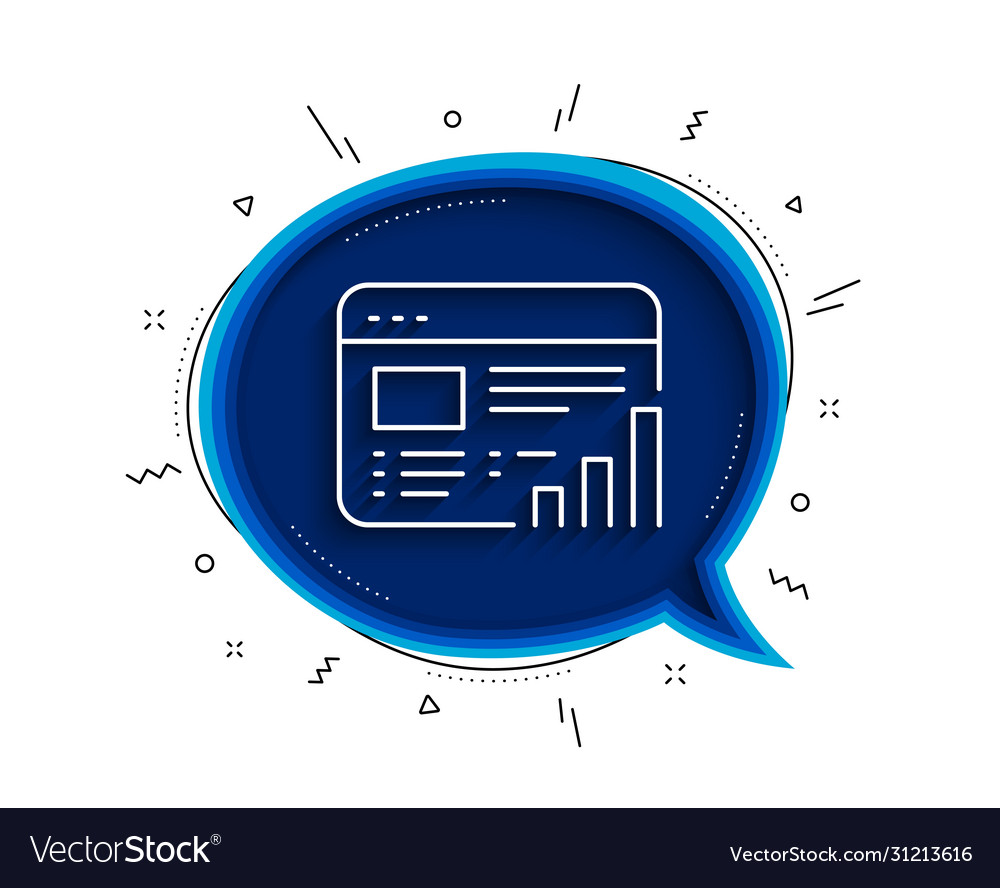 Web report line icon column graph sign Royalty Free Vector
