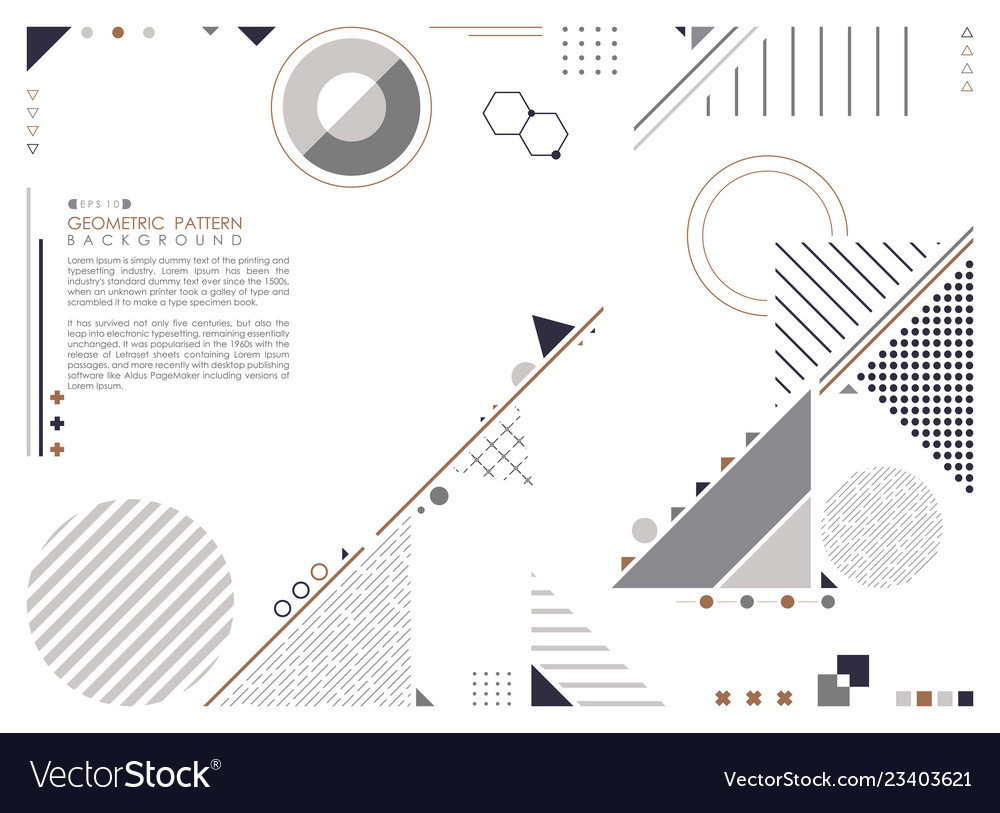 Abstract geometric composition forms modern Vector Image