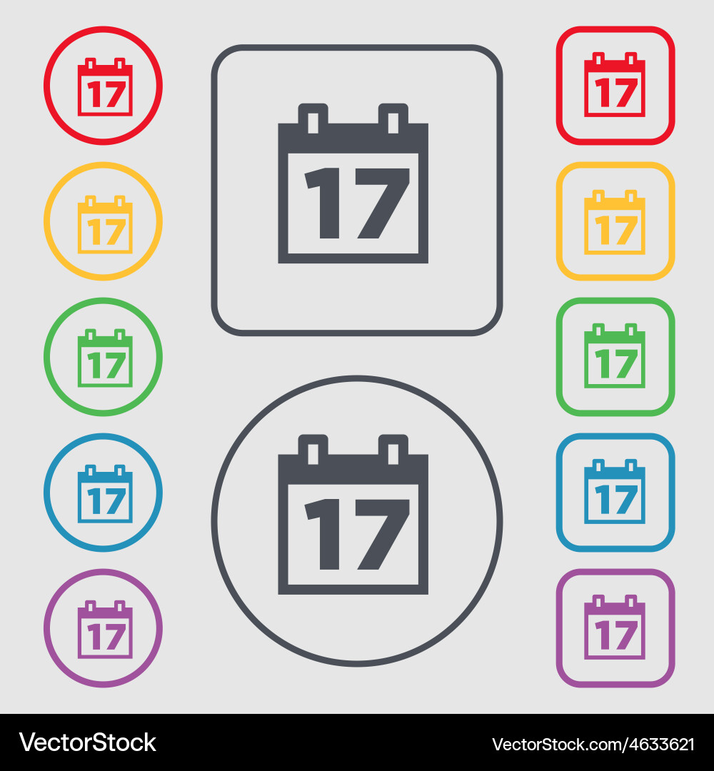 Calendar date or event reminder icon sign symbol Vector Image