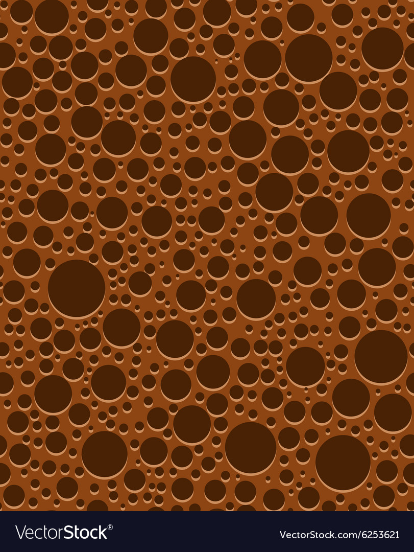 Chocolate bubbles seamless texture Royalty Free Vector Image