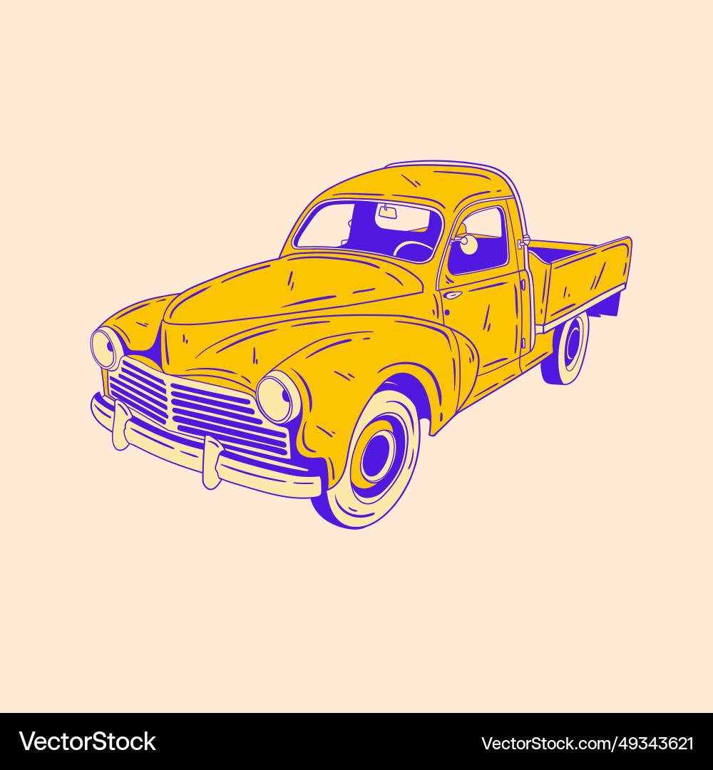 Classic retro car design 13 Royalty Free Vector Image