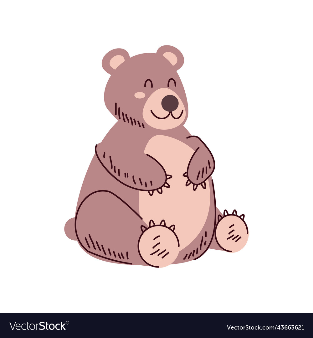 Cute bear animal Royalty Free Vector Image - VectorStock