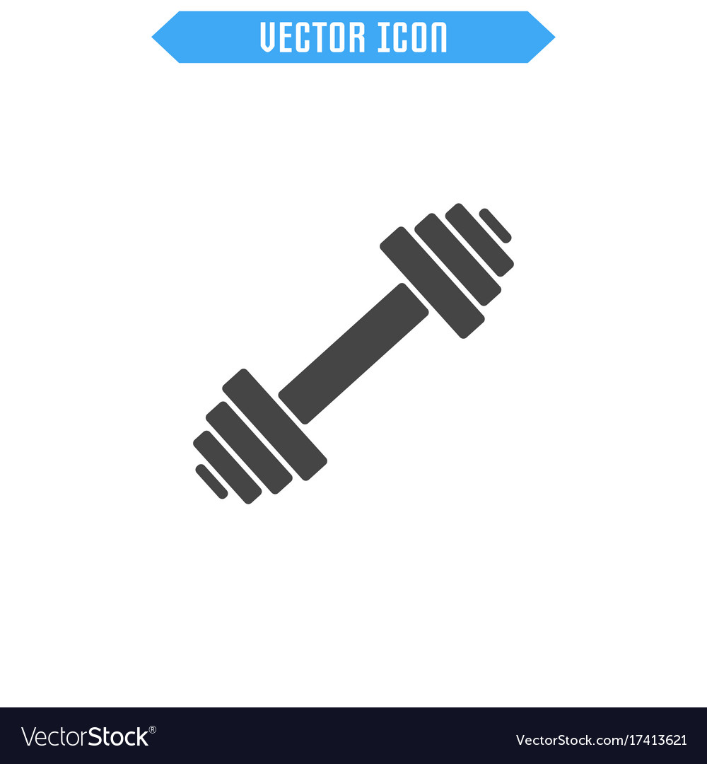Dumbbells flat icon Royalty Free Vector Image - VectorStock