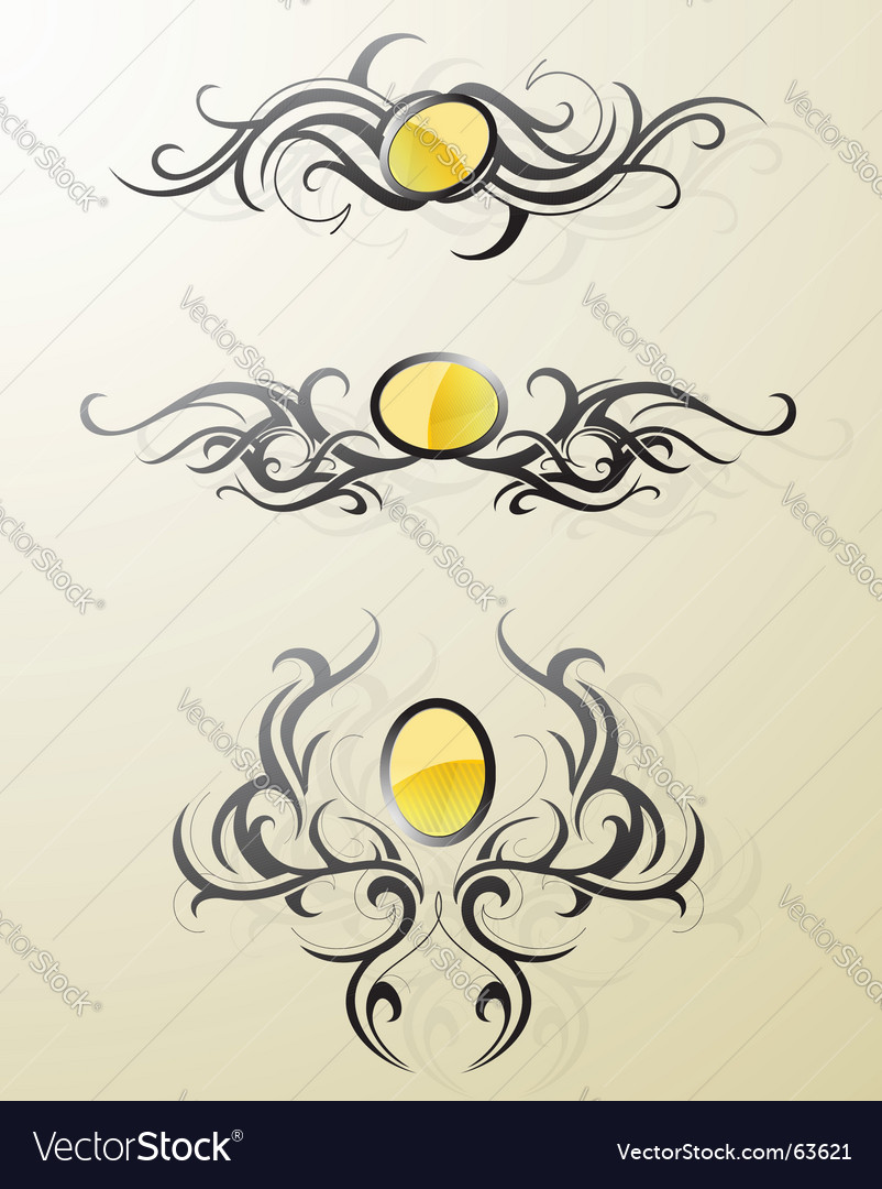 Floral elements Royalty Free Vector Image - VectorStock