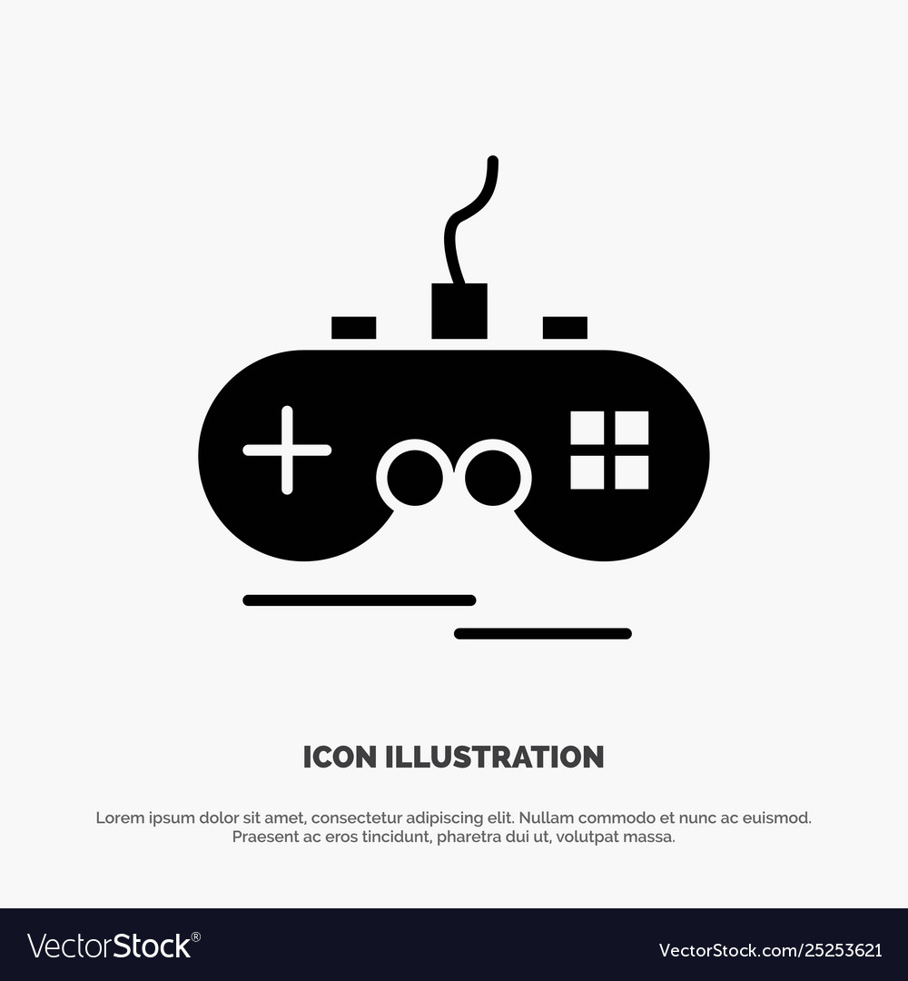 Joystick wireless xbox gamepad solid black glyph Vector Image