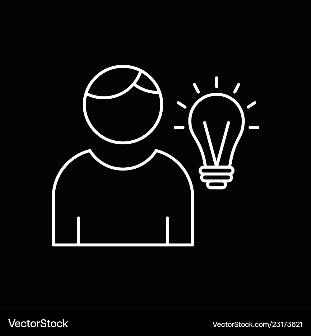 Perfect white icon or pictograph on black Vector Image