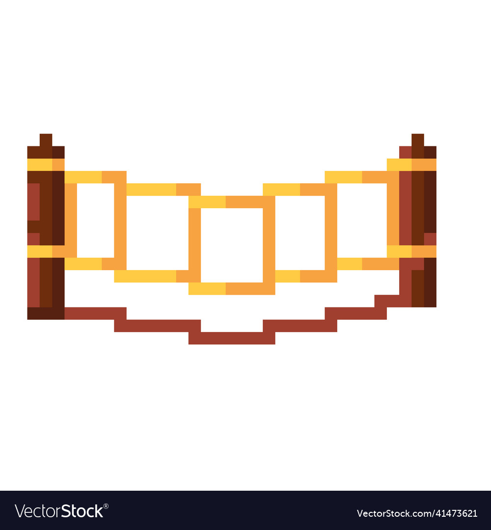 Pixelated bridge design Royalty Free Vector Image