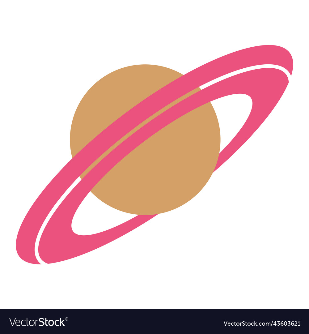 Saturn planet space outer Royalty Free Vector Image
