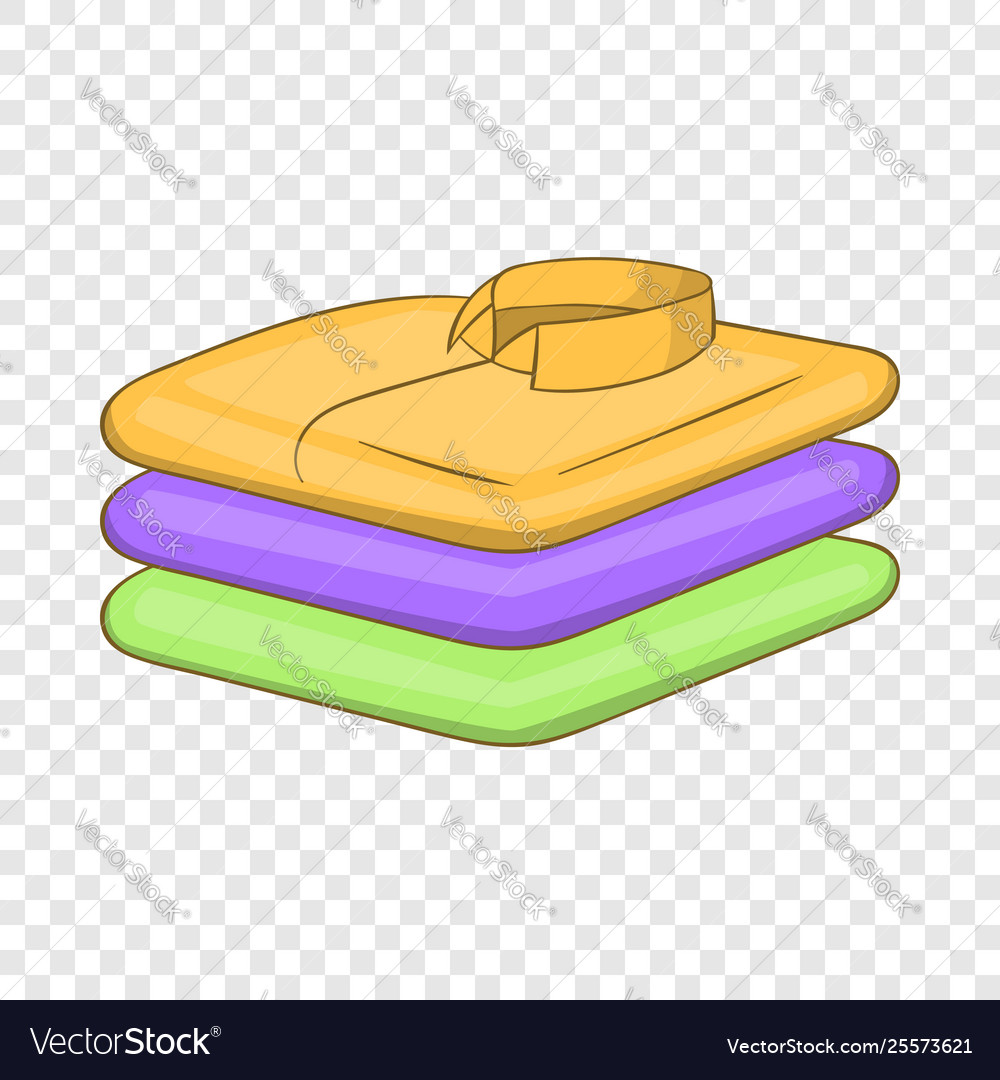 Stack clothes icon cartoon style Royalty Free Vector Image