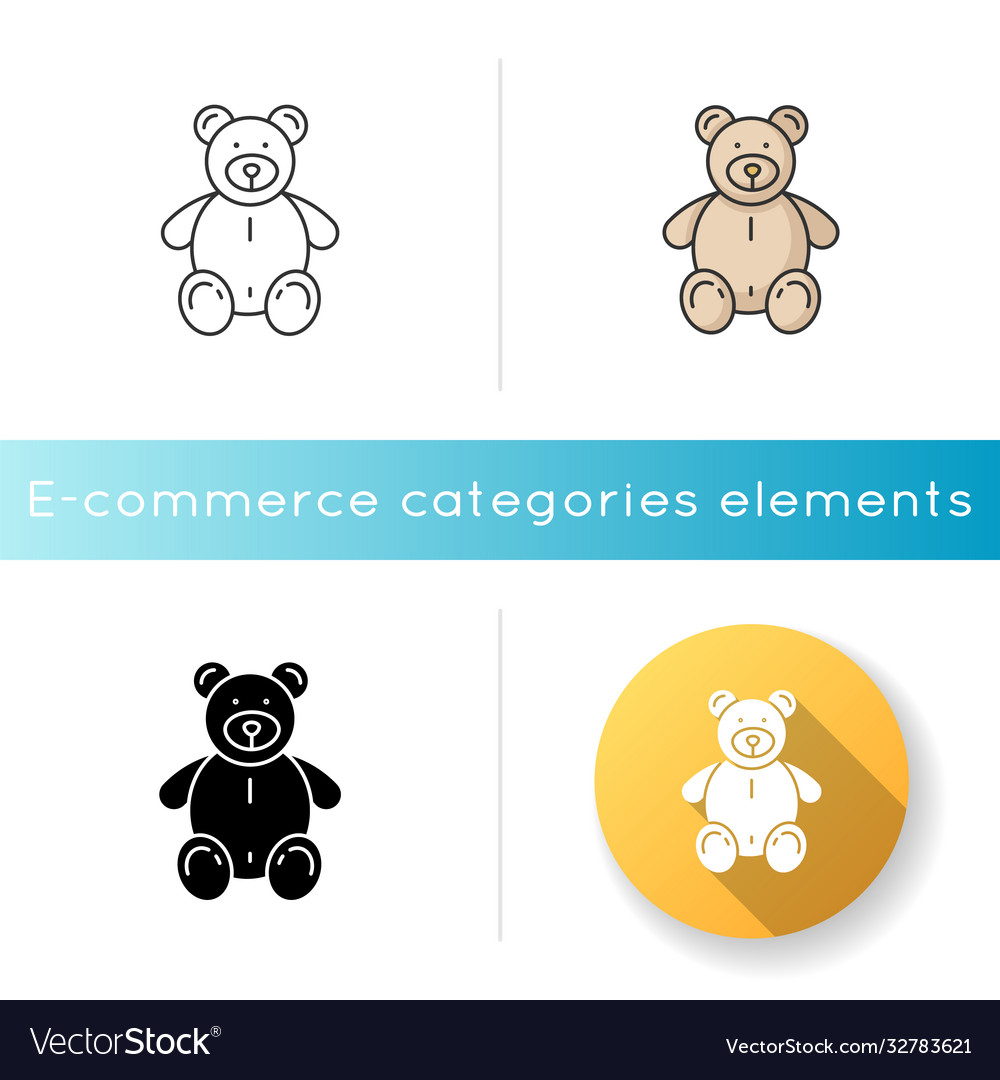 Stuffed bear icon Royalty Free Vector Image - VectorStock