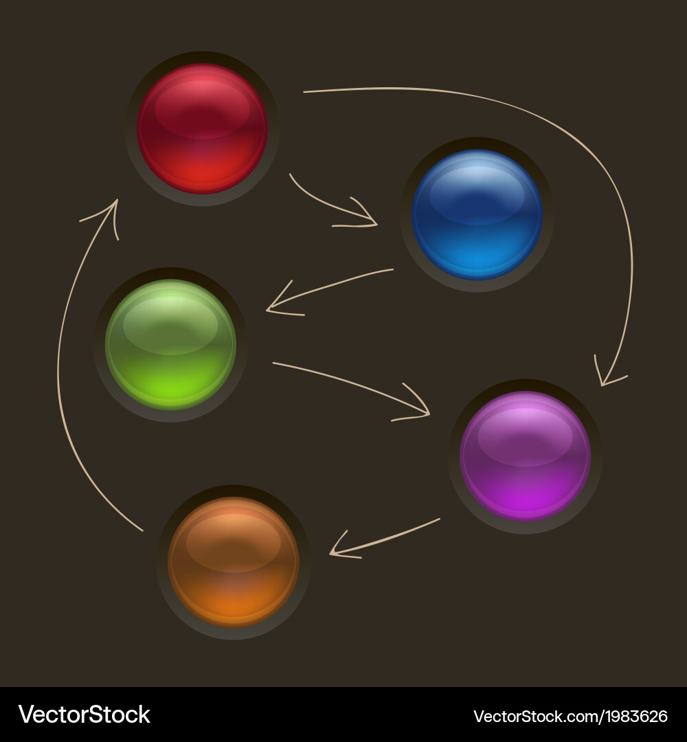 Business diagram management strategy buttons Vector Image