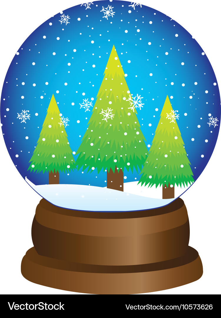Christmas toy ball snow Royalty Free Vector Image