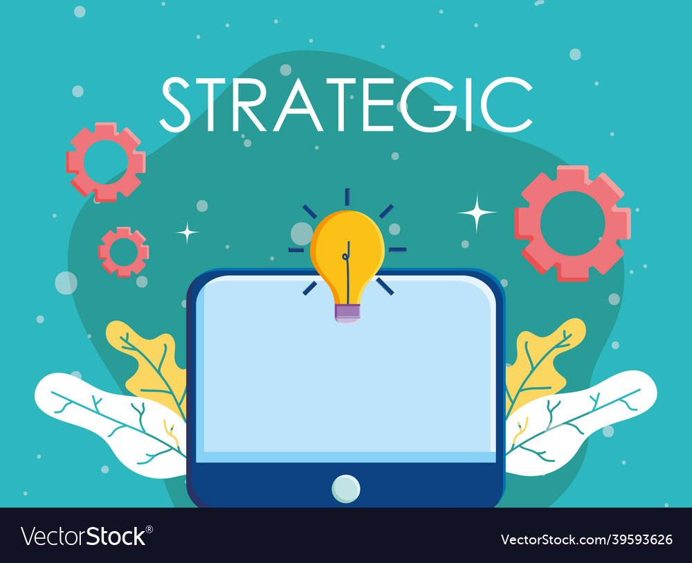 Computer with light bulb Royalty Free Vector Image