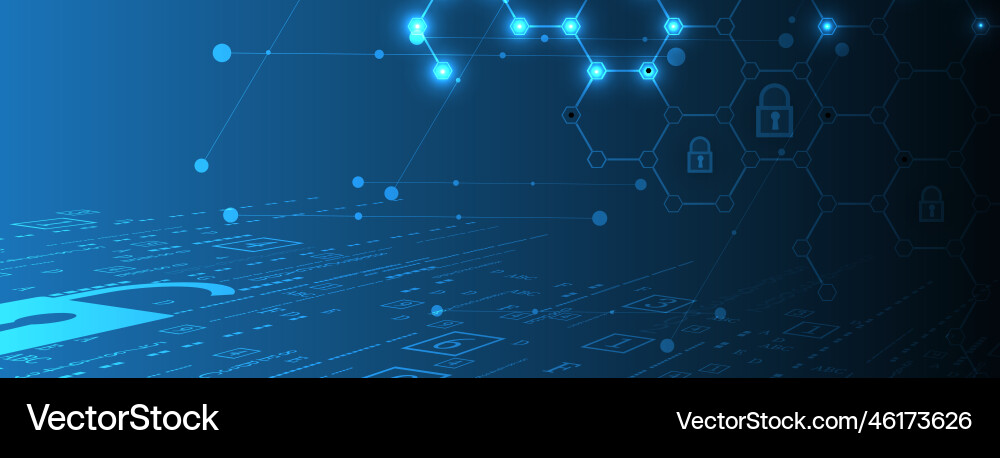 Cybersecurity and information or network Vector Image