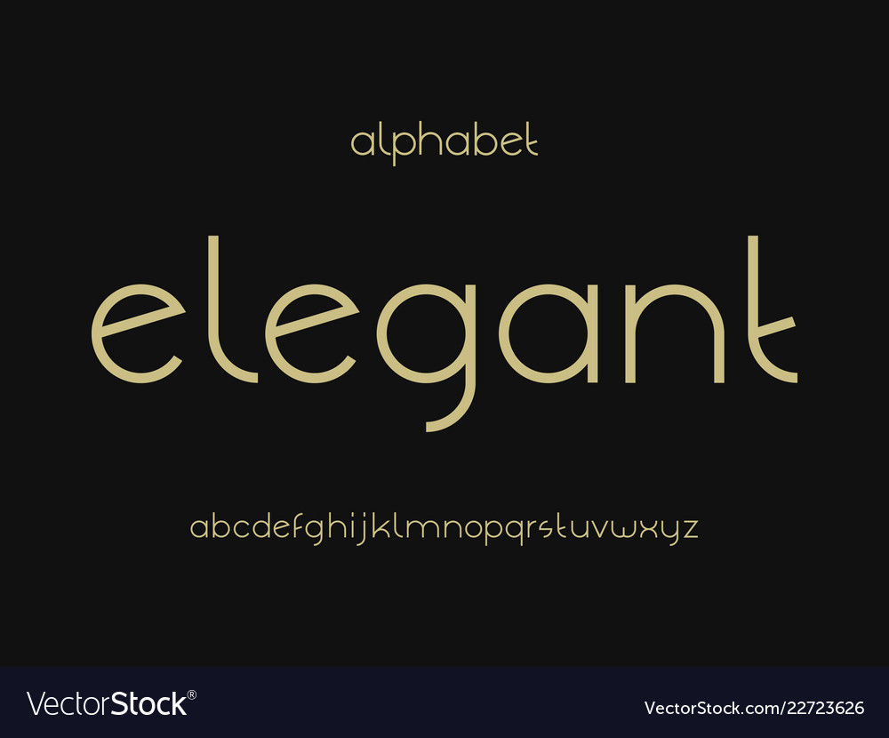 Elegant Font Alphabet Royalty Free Vector Image