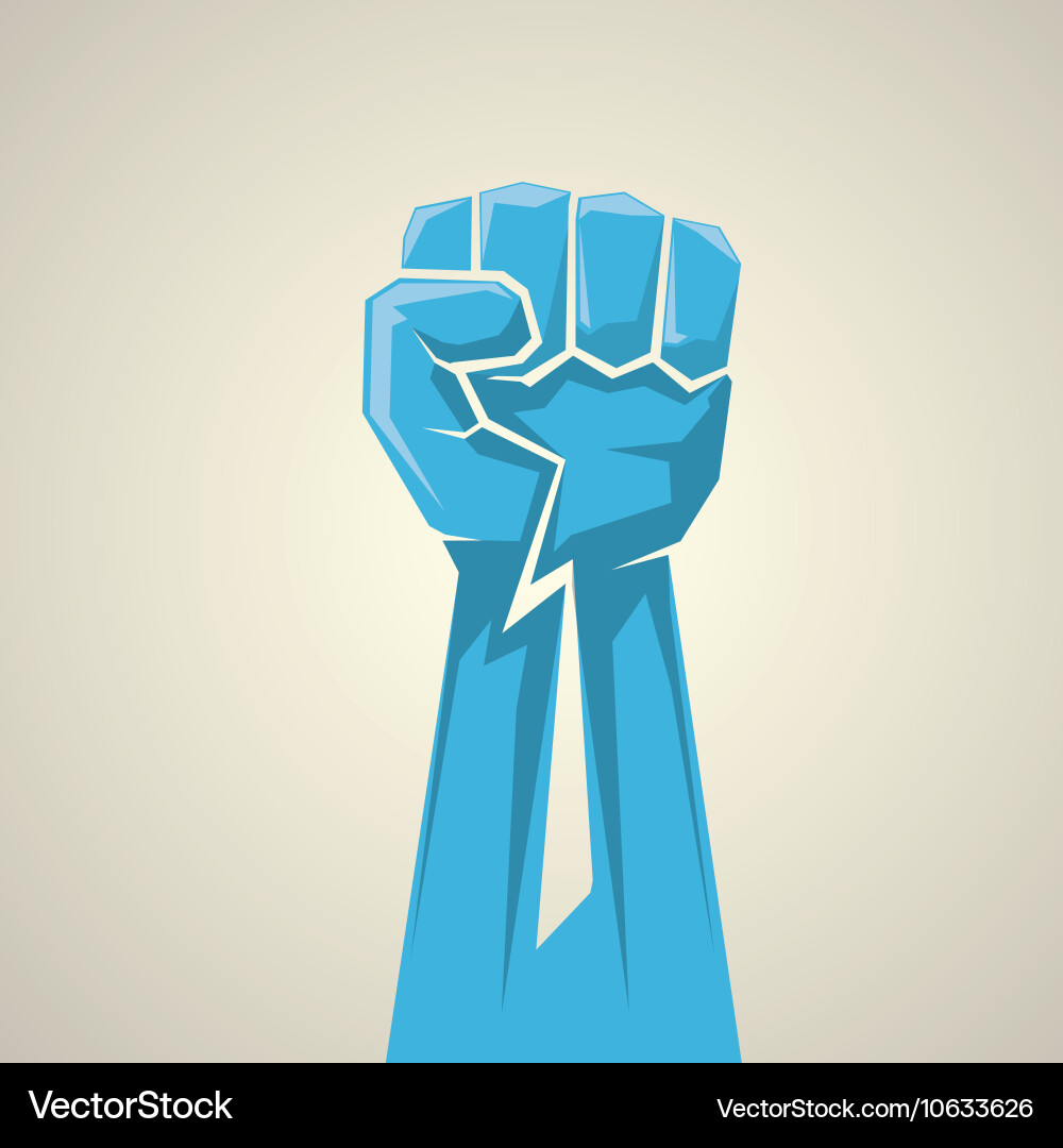 Freedom concept fist icon Royalty Free Vector Image