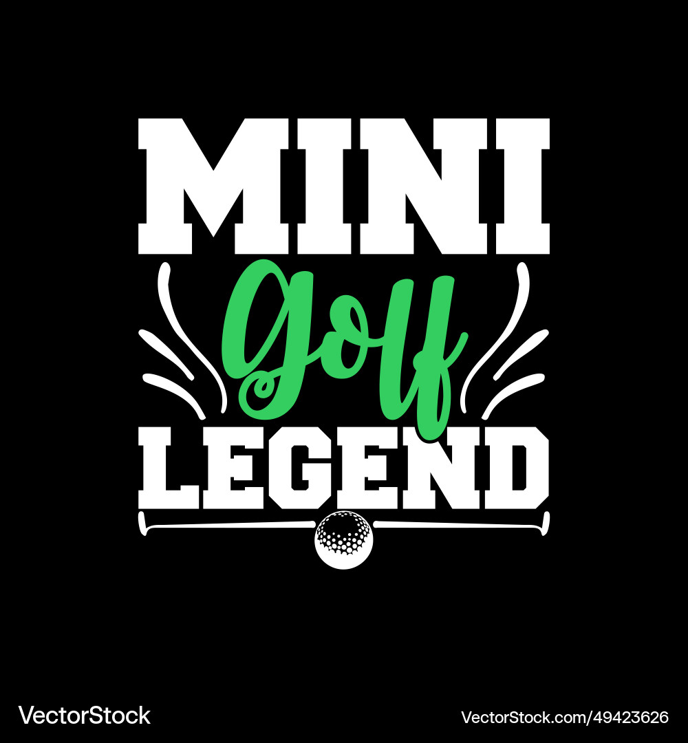 Funny miniature golfing mini golf legend golfer Vector Image