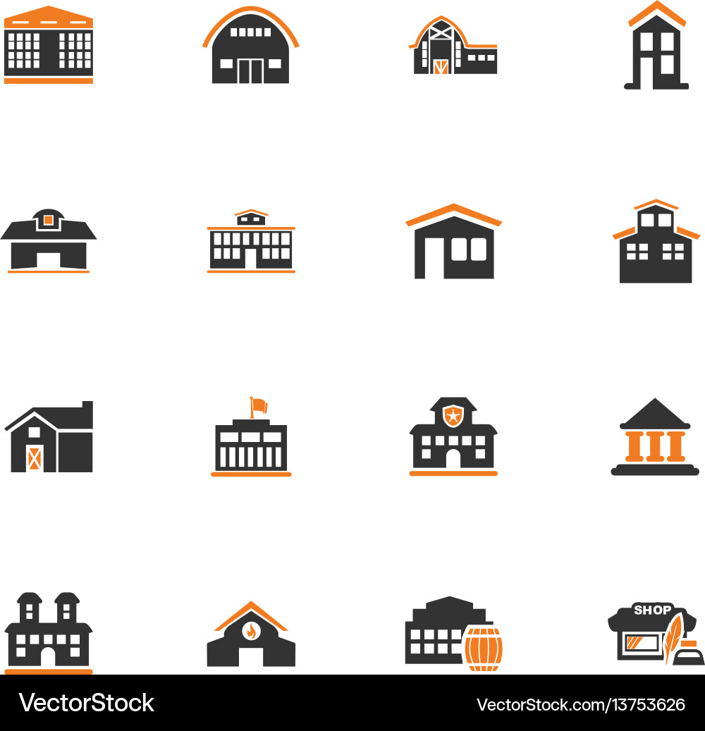 Infrastucture city icons set Royalty Free Vector Image