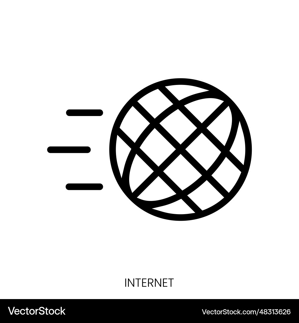 Internet icon line art style design isolated Vector Image