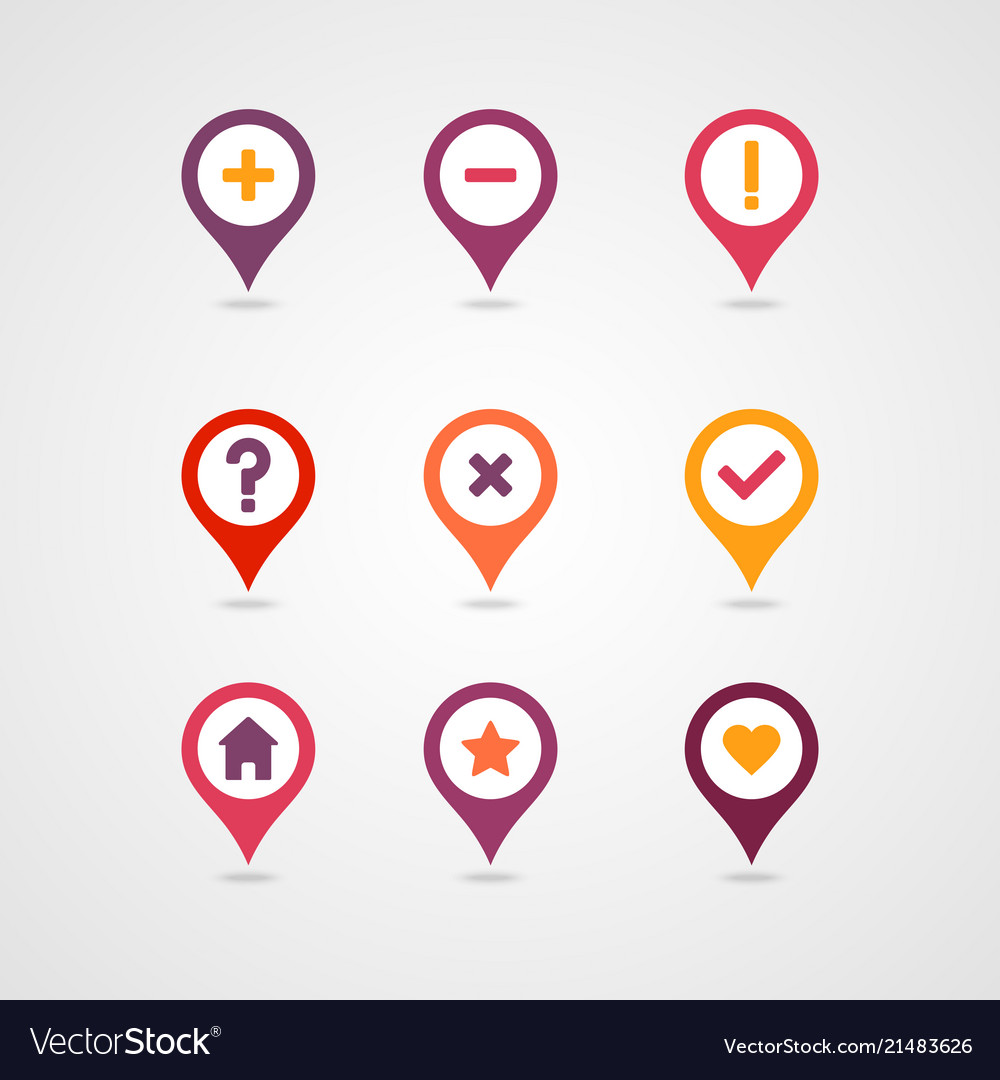 Mapping pins icon Royalty Free Vector Image - VectorStock