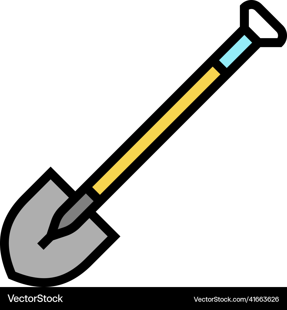 Shovel tool color icon Royalty Free Vector Image