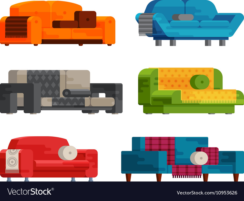 Sofa set Royalty Free Vector Image - VectorStock
