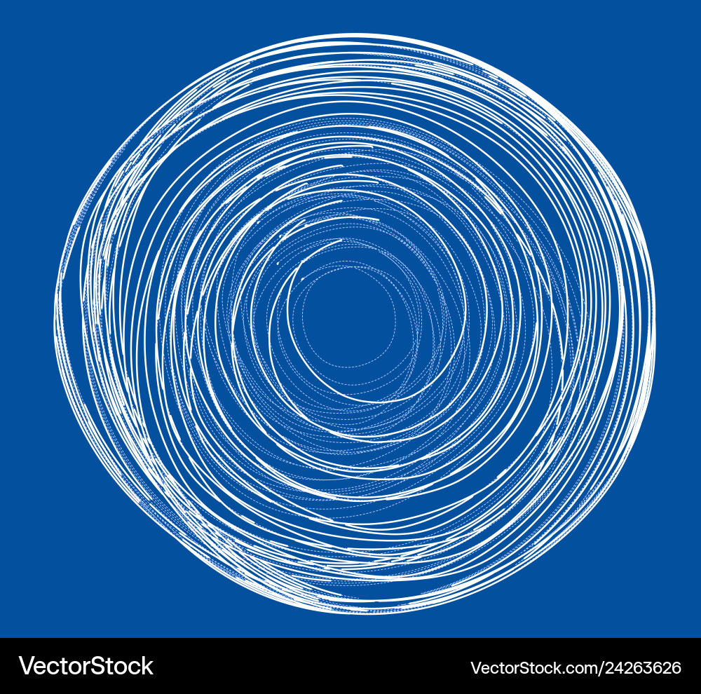 Sphere of spirals outline Royalty Free Vector Image