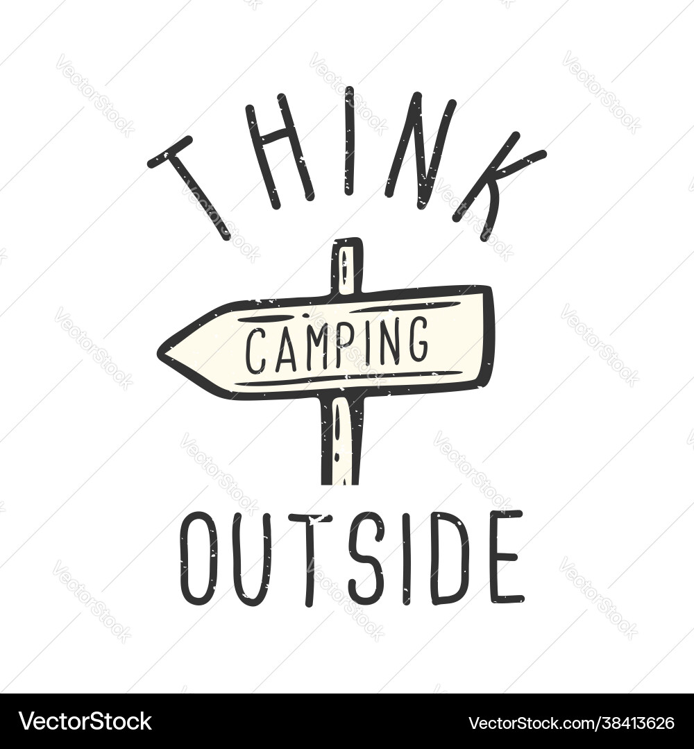 T-shirt design slogan typography think outside Vector Image