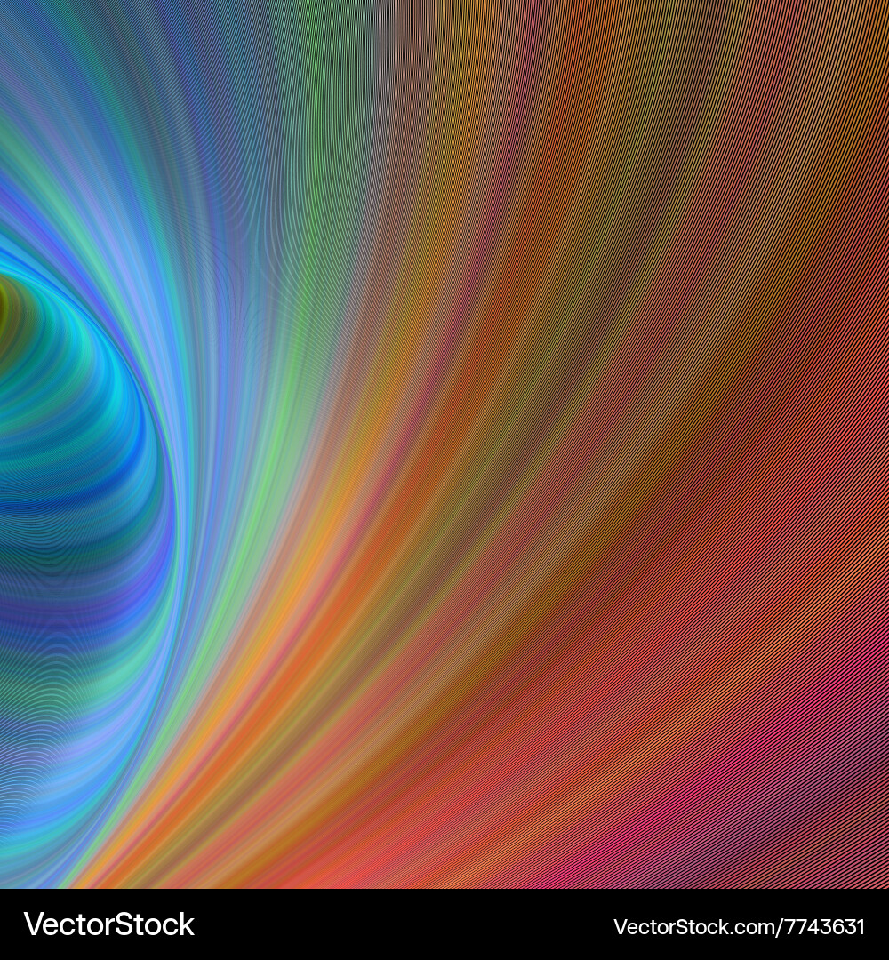Cyan and orange abstract fractal background Vector Image