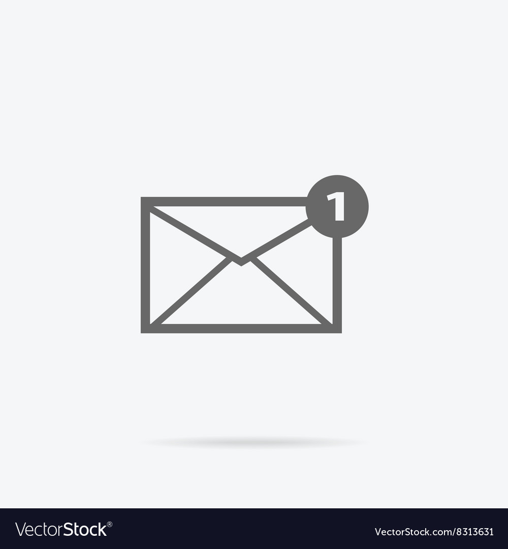 Envelope mail message design linear Royalty Free Vector