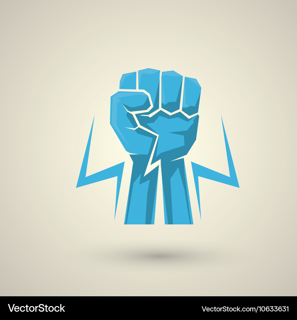 Freedom concept fist icon Royalty Free Vector Image
