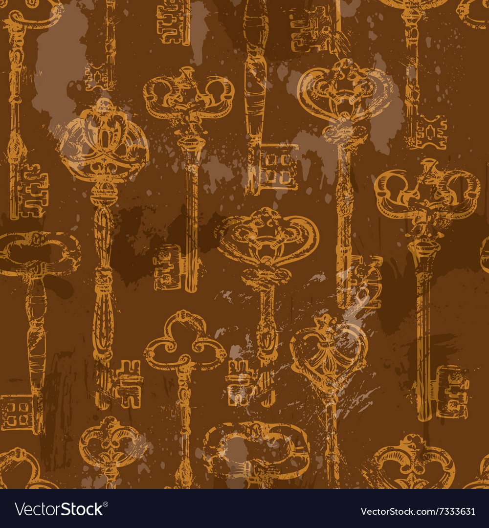 Keys seamless 2 380 Royalty Free Vector Image - VectorStock