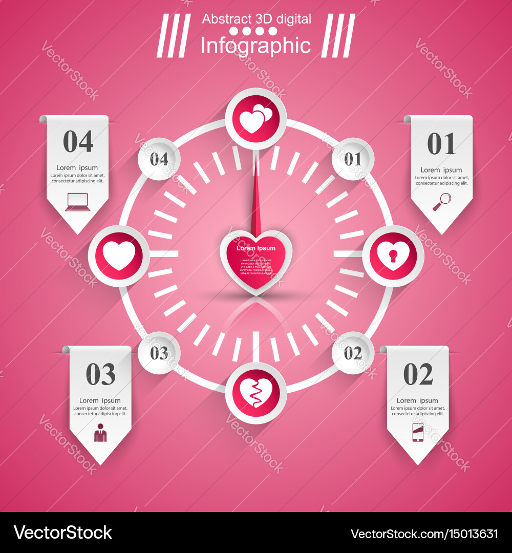 Love infographic heart icon speedometer Royalty Free Vector