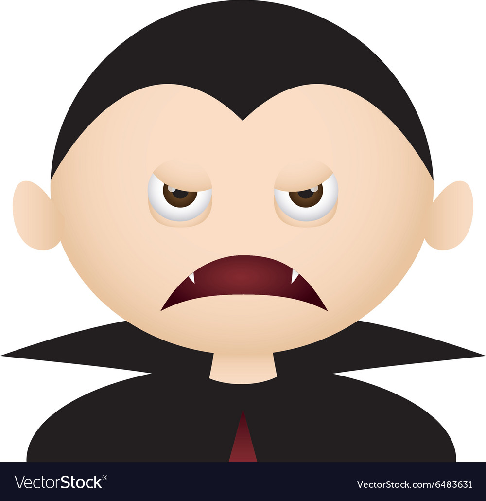 Vampire facial expression Royalty Free Vector Image