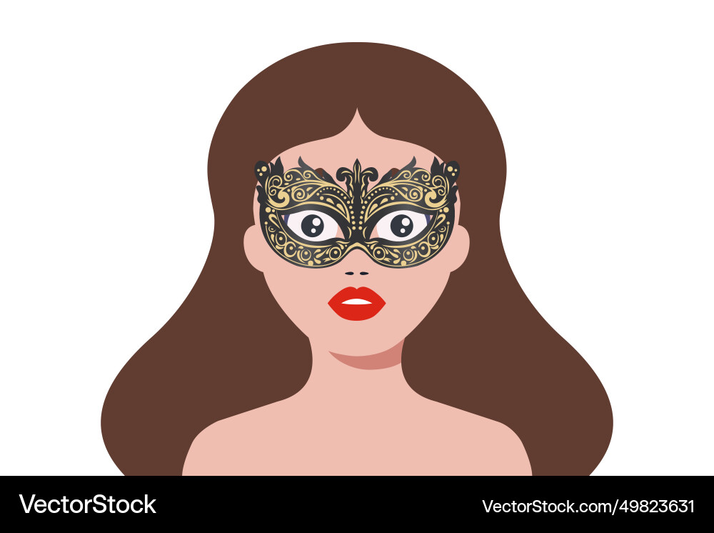 Woman in a masquerade mask Royalty Free Vector Image
