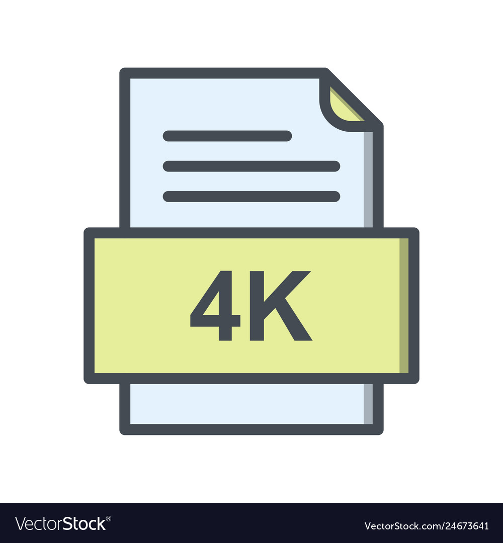 4k file document icon Royalty Free Vector Image