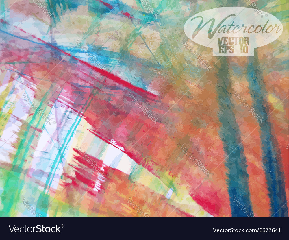 Abstract colorful watercolor Royalty Free Vector Image