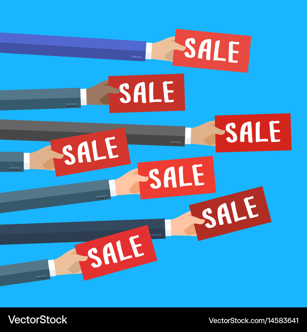 Concept of sale Royalty Free Vector Image - VectorStock