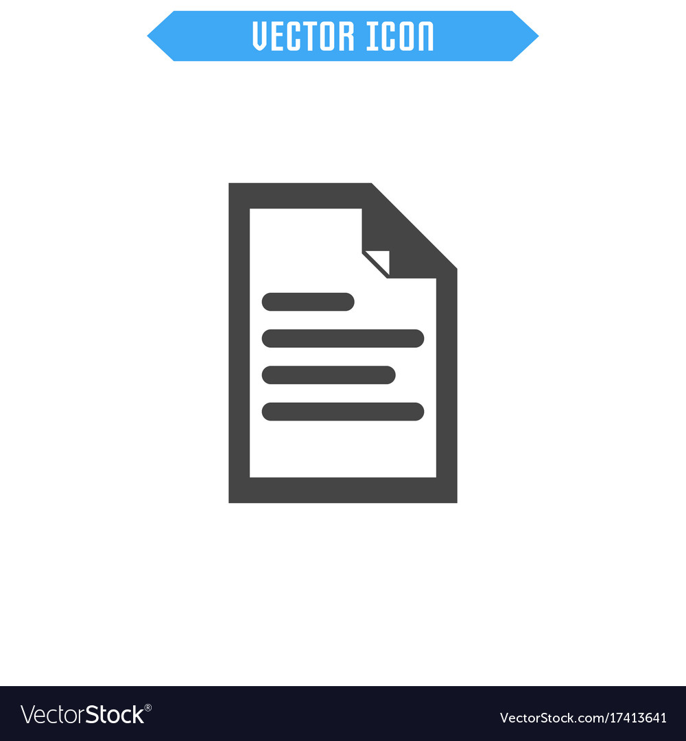 Document icon flat icon Royalty Free Vector Image