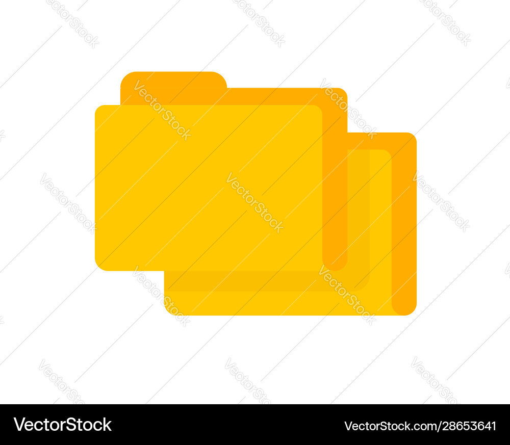 File folders pile icon or directory symbol Vector Image