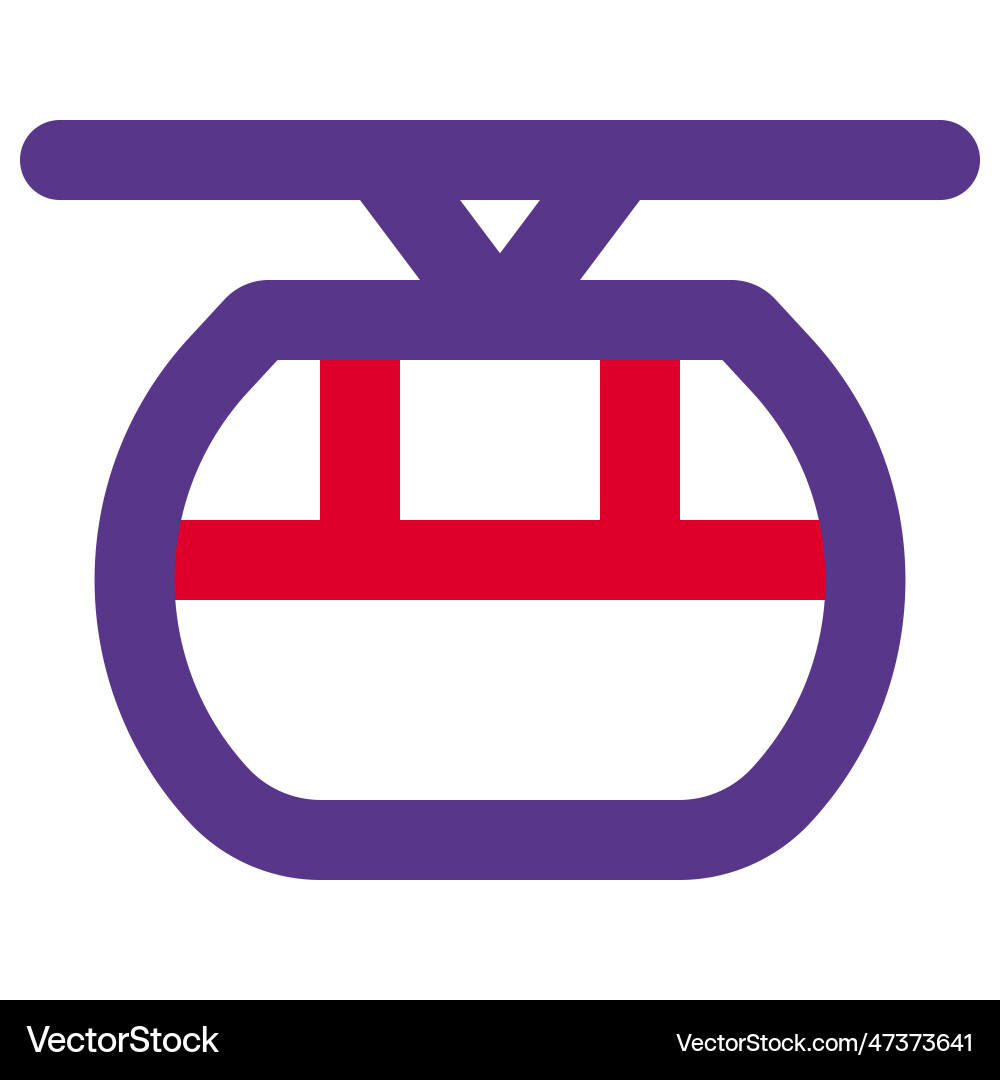 Funitel used by skiers as a transport medium Vector Image