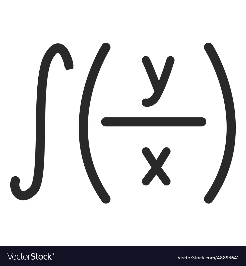 Integral math stroke Royalty Free Vector Image
