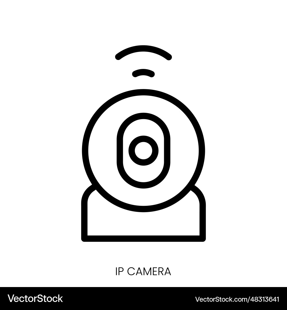 Ip camera icon line art style design isolated on Vector Image